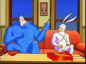 Going sane in a crazy world with the Tick and Cervantes